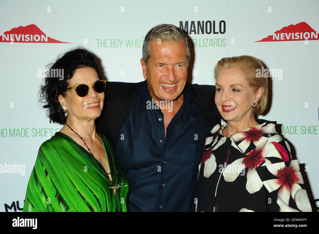 Bianca Jagger, Mario Testino, Carolina Herrera attends the Manolo: The ...