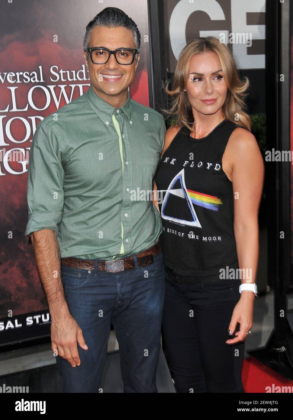 (L-R) Jaime Camil and Heidi Balvanera arrives at the Universal Studios ...