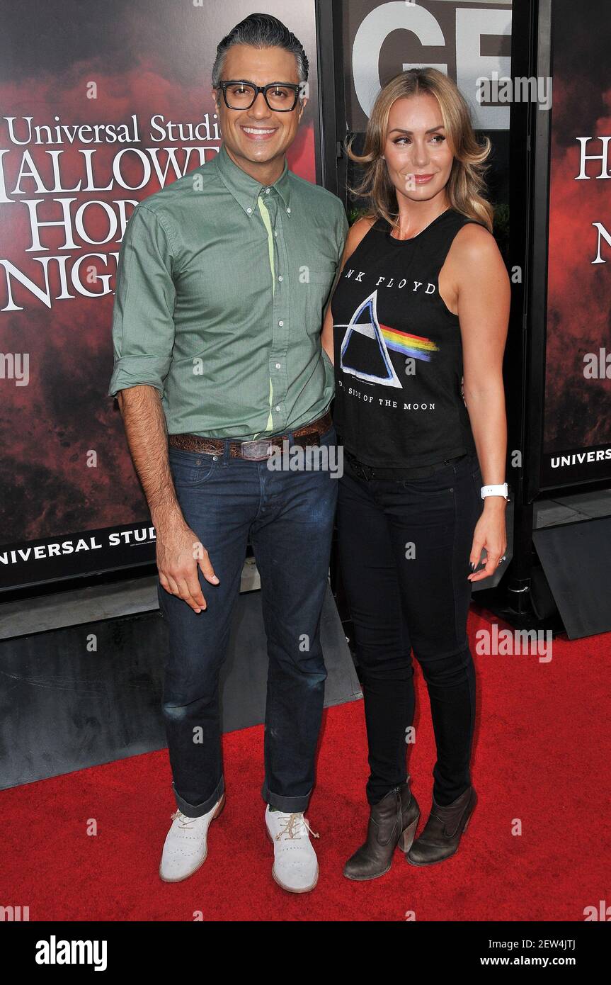 (L-R) Jaime Camil and Heidi Balvanera arrives at the Universal Studios ...