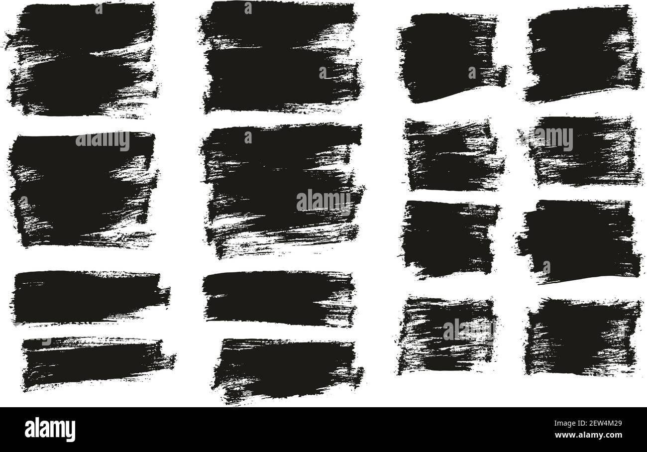 Flat Paint Brush Thin Half Background Mix High Detail Abstract Vector ...