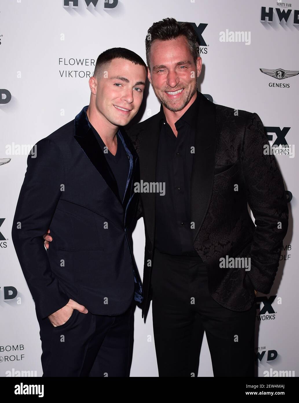 LOS ANGELES, CA - SEPTEMBER 16: (L-R) Colton Haynes and Jeff Leatham ...
