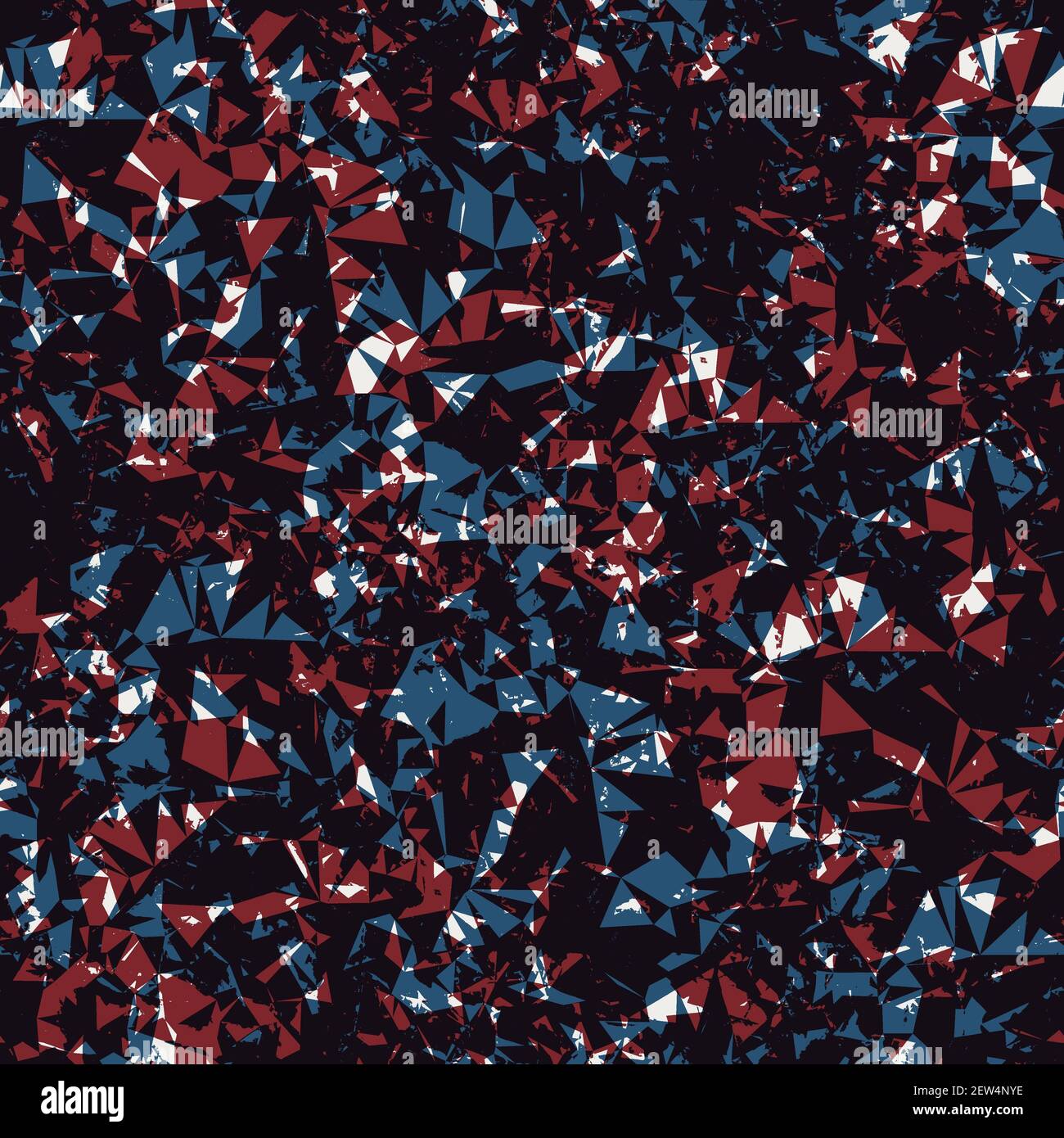 Seamless geo pattern in red blue black white Stock Photo - Alamy