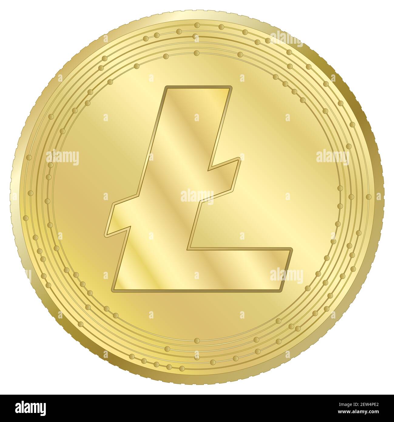 Litecoin cryptocurrency virtual token, vector illustration Stock Photo ...