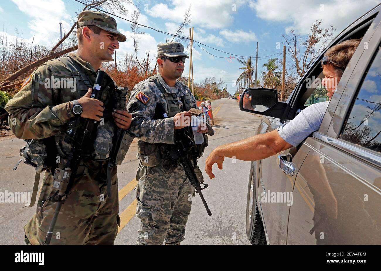 Pvt. Nicholas Radler and Staff Sgt. Michael Serrano with the Florida ...