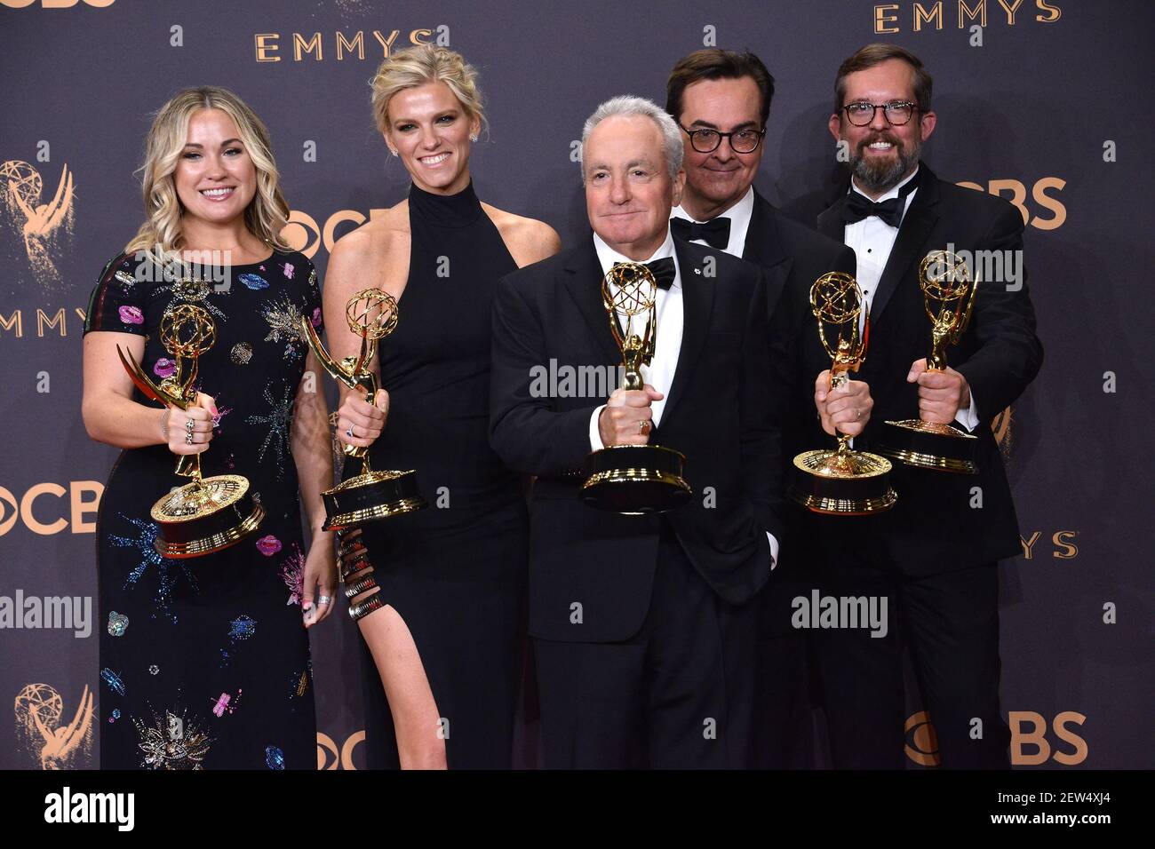 (L-R) Producers Erin Doyle, Lindsay Shookus, Lorne Michaels, Steve ...