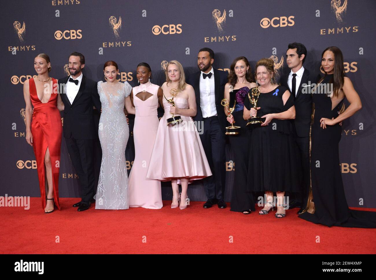 Cast of 'The Handmaid's Tale', winners of Outstanding Drama Series ...