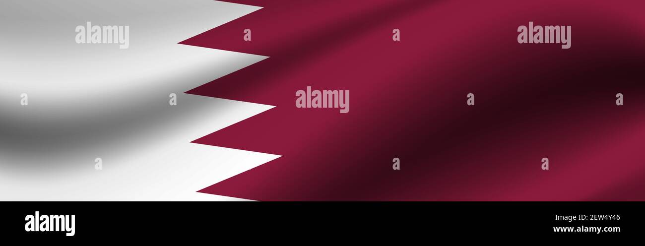 Banner with the flag of Qatar Fabric texture of the flag of Qatar Stock ...