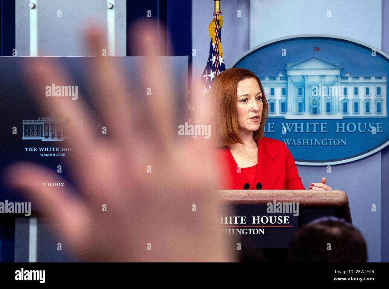 White House Press Secretary Jen Psaki Holds A Press Briefing At The
