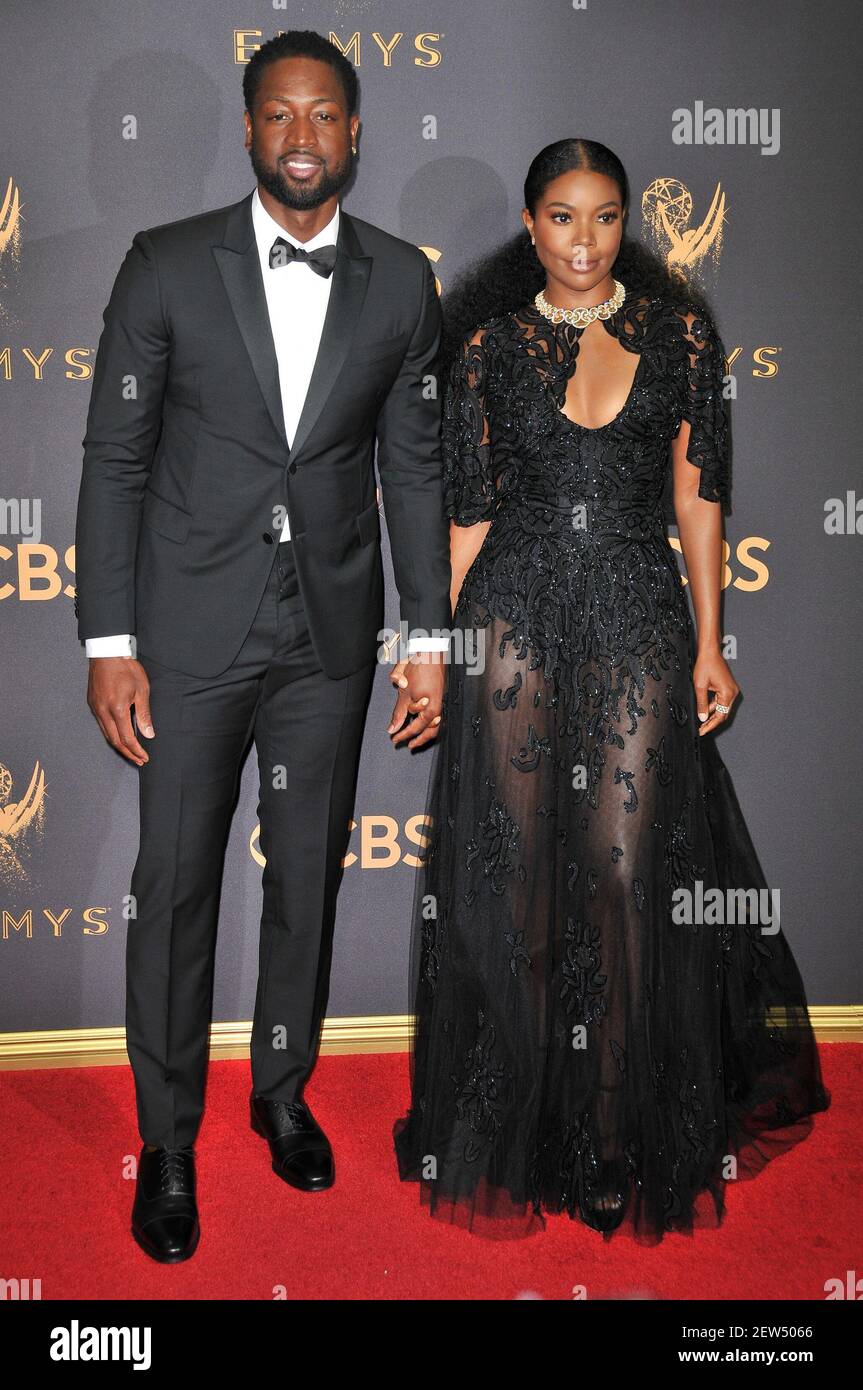 Dwyane Wade (L) and actor Gabrielle Union at the 69th Annual Emmy ...