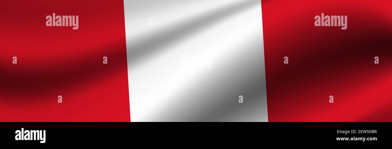 Banner with the flag of Peru. Fabric texture of the flag of Peru Stock ...