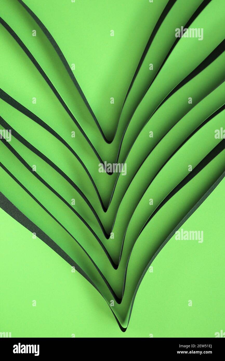 Green abstract tree in a minimalist style. Ecological . Green geometric ...