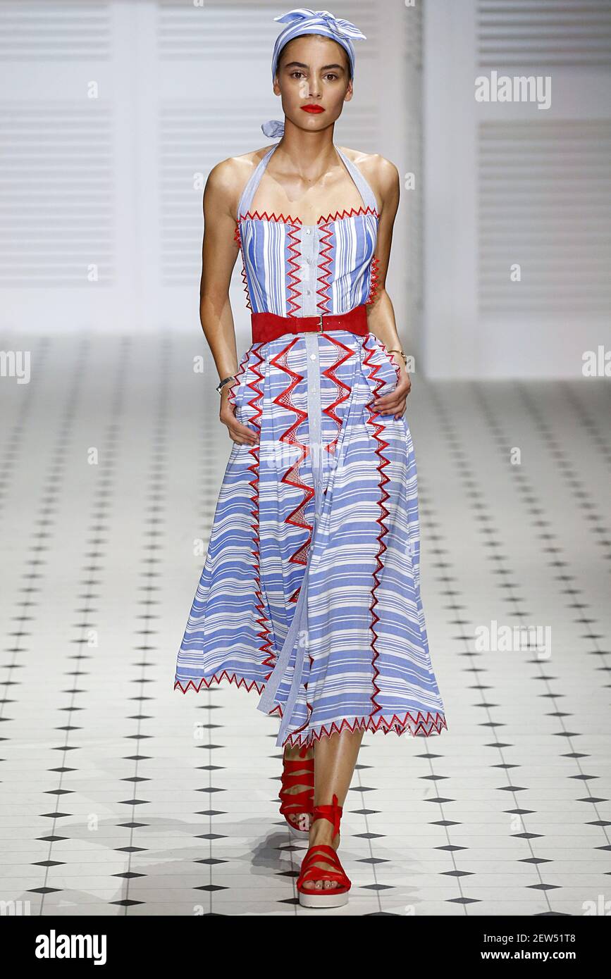 Model Romy Schonberger walks on the runway during the Temperley London ...