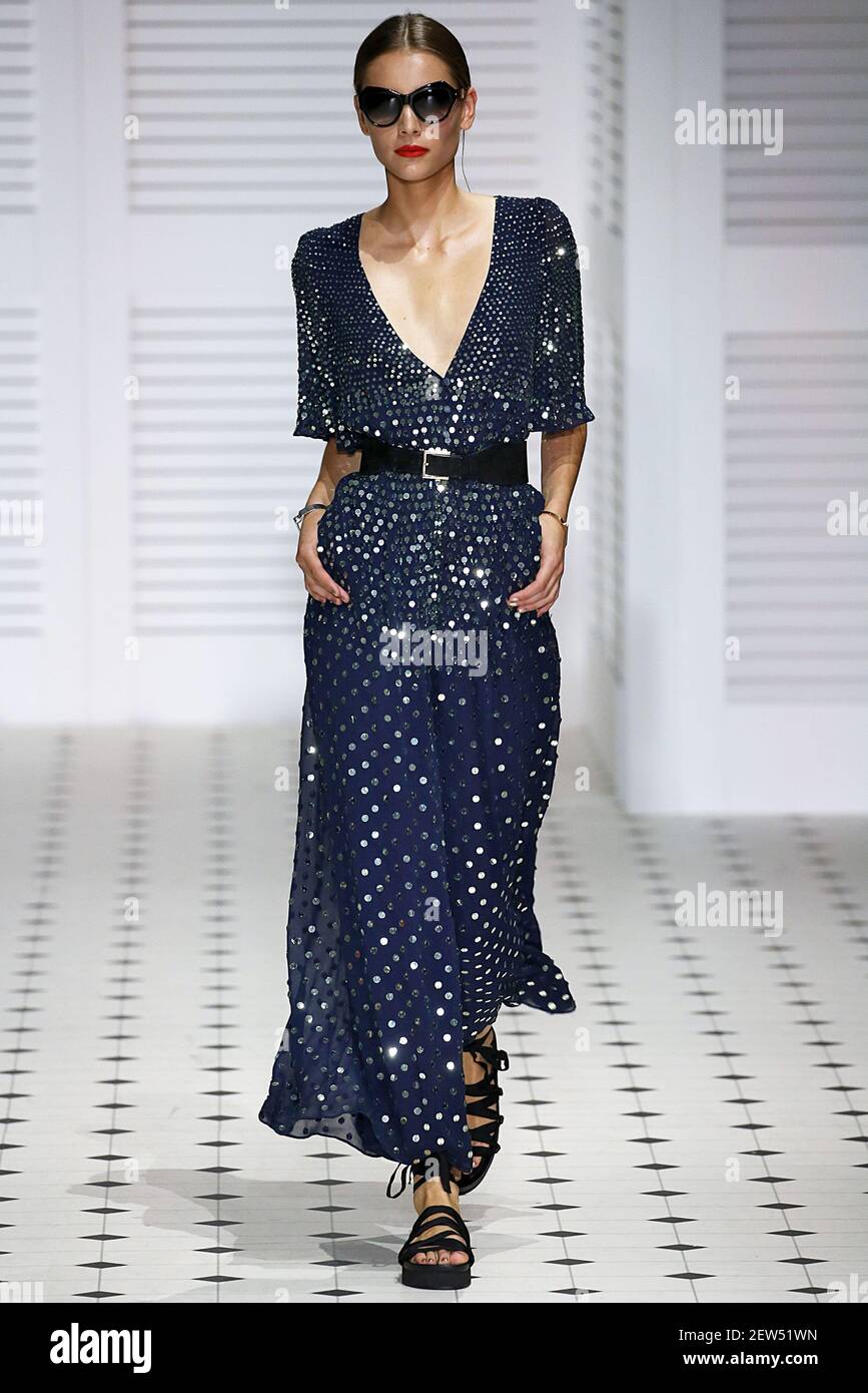 Model Romy Schonberger walks on the runway during the Temperley London ...