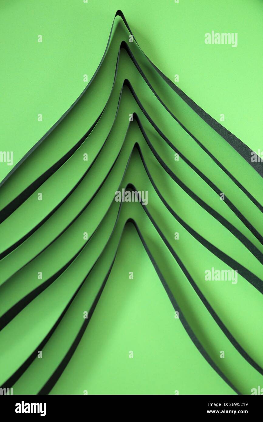 Green abstract tree in a minimalist style. Ecological concept. Green ...