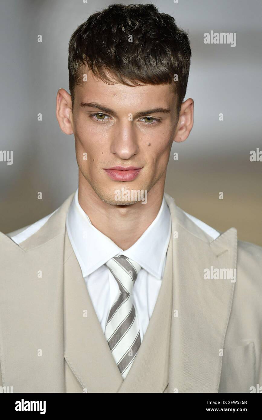 Model David Trulík walks on the runway during the Daks Fashion Show ...