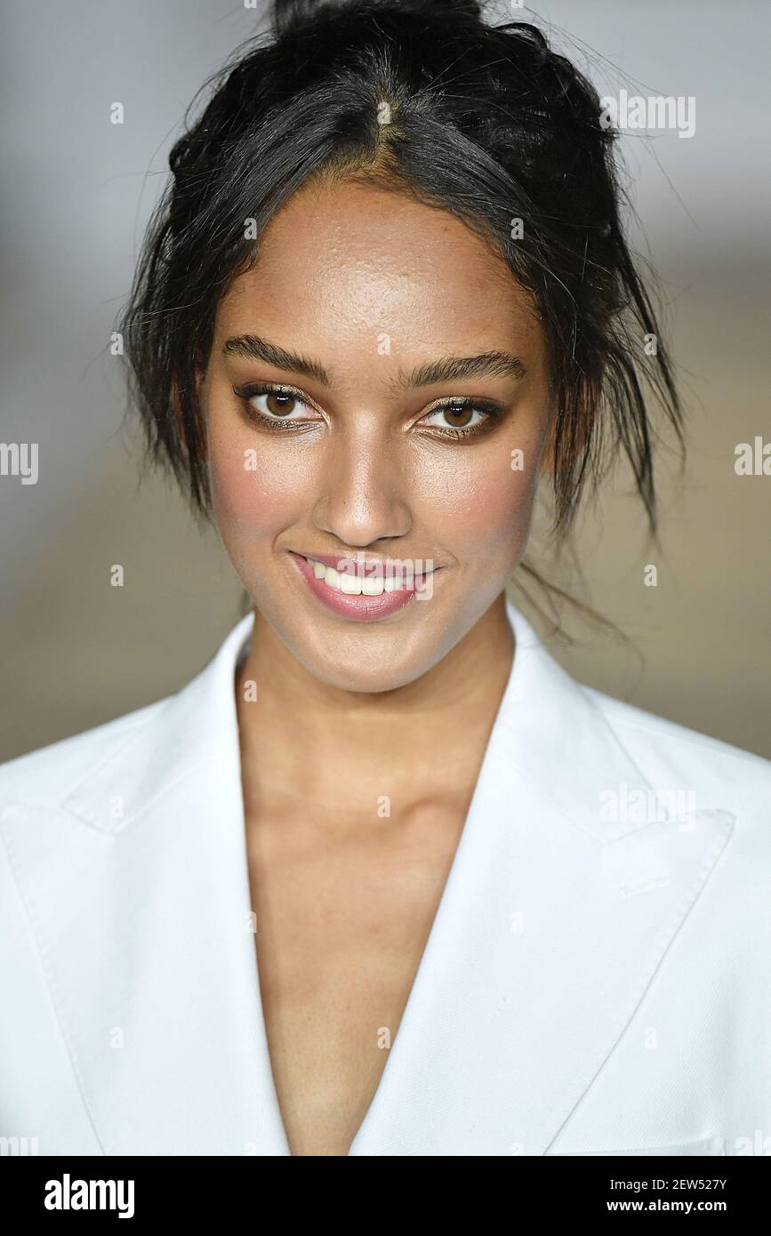 Model Lauren Borgers walks on the runway during the Daks Fashion Show ...