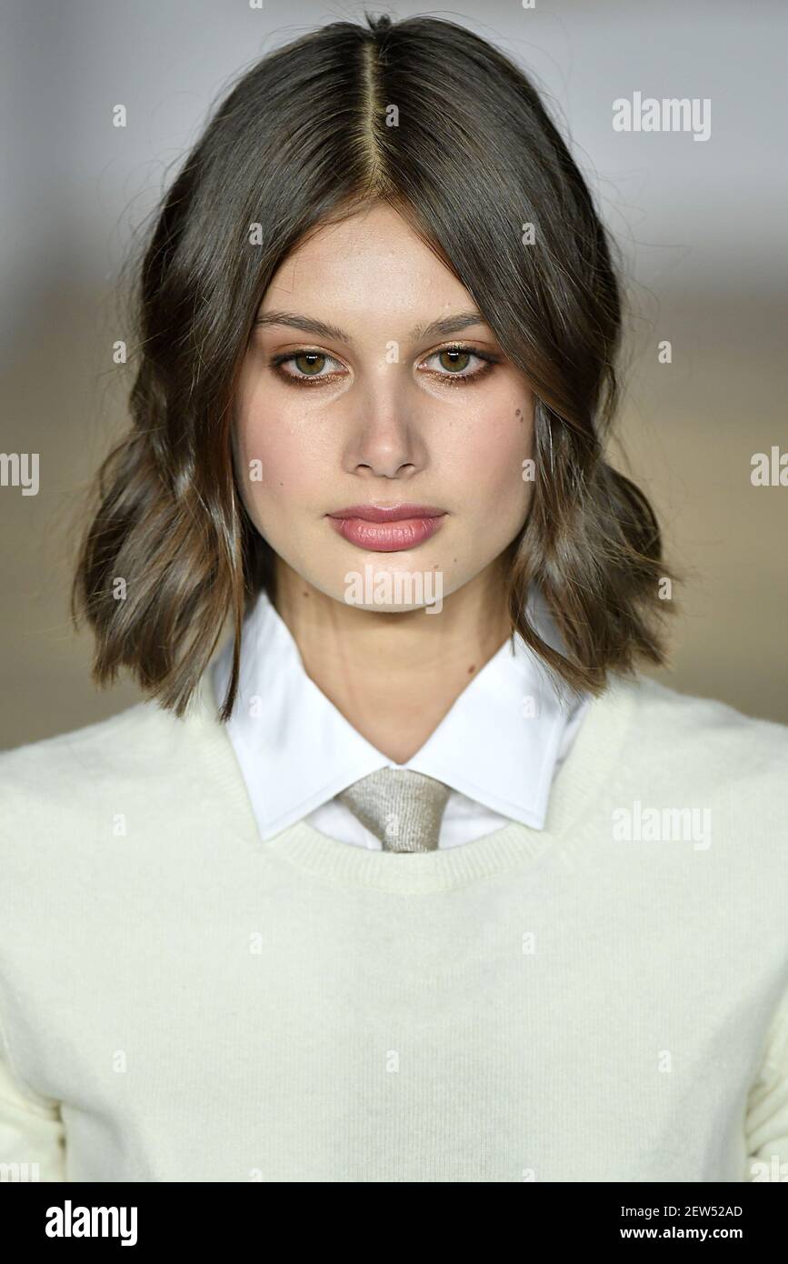 Model Saskia Anderson walks on the runway during the Daks Fashion Show ...