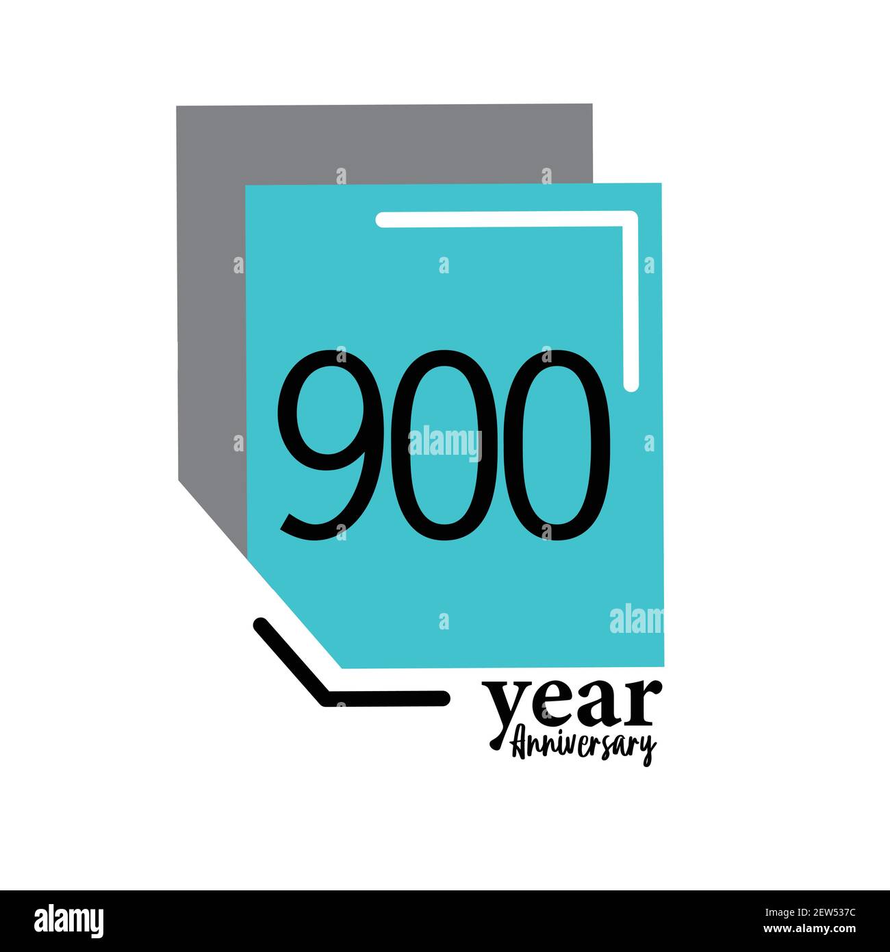 900 Year Anniversary Vector Template Design Illustration Blue Box ...