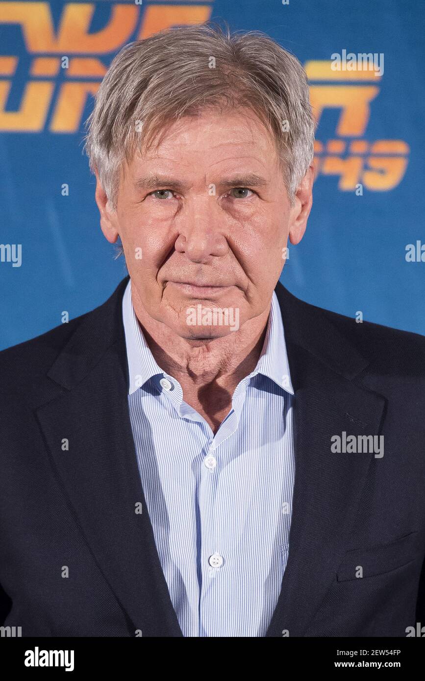 American actor Harrison Ford attends to the presentation of Blade ...