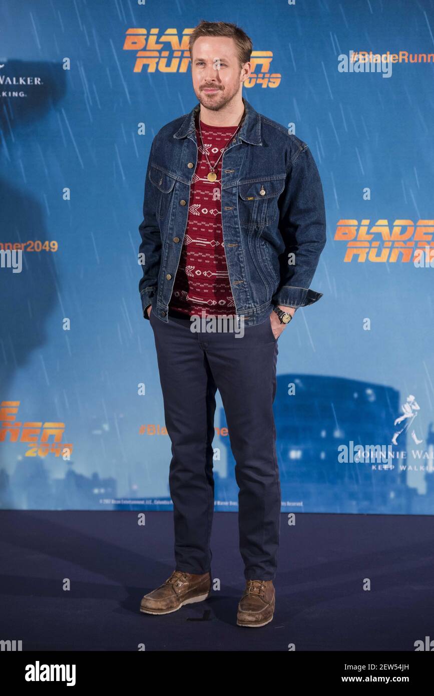 Canadian actor Ryan Gosling attends to the presentation of Blade Runner ...