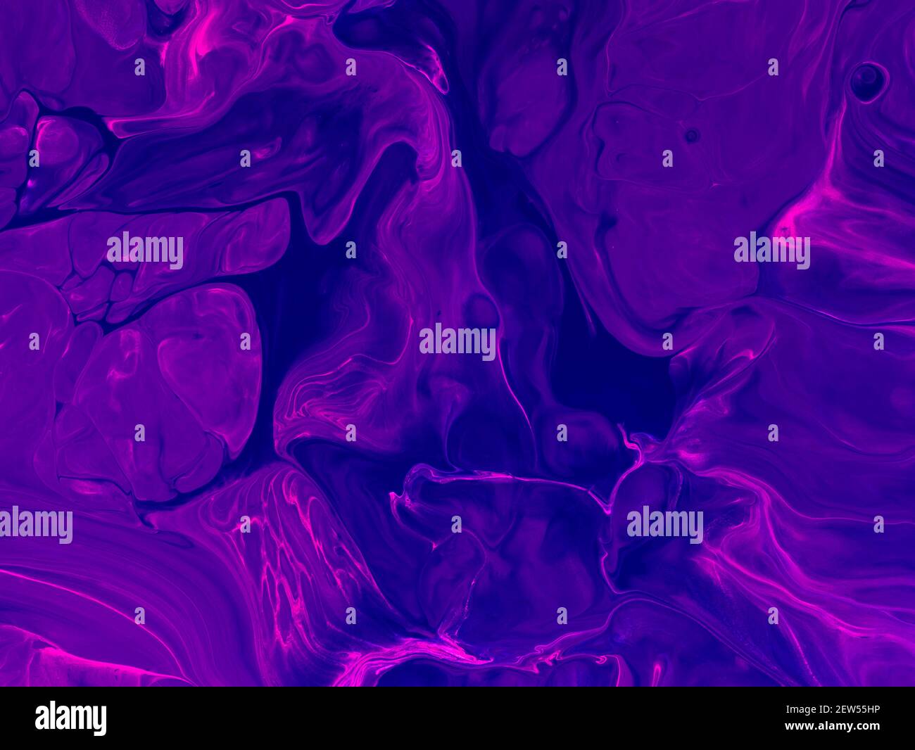 Neon blue and purple creative abstract hand painted background, marble ...
