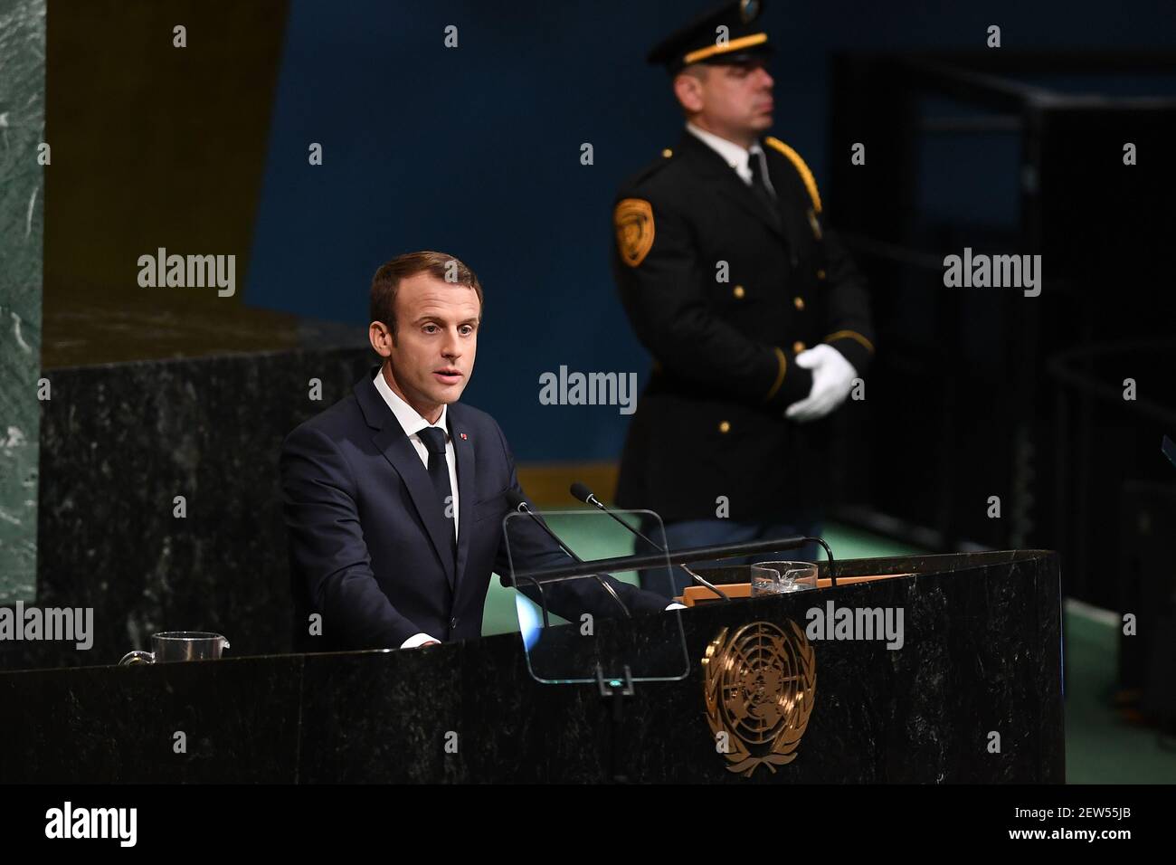 President Emmanuel Macron of France addresses the 72nd session of the ...