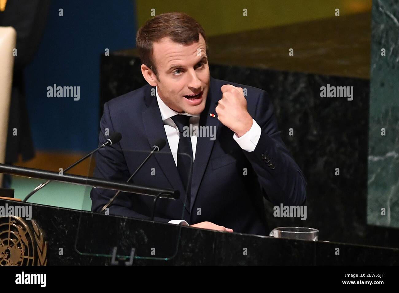 President Emmanuel Macron of France addresses the 72nd session of the ...