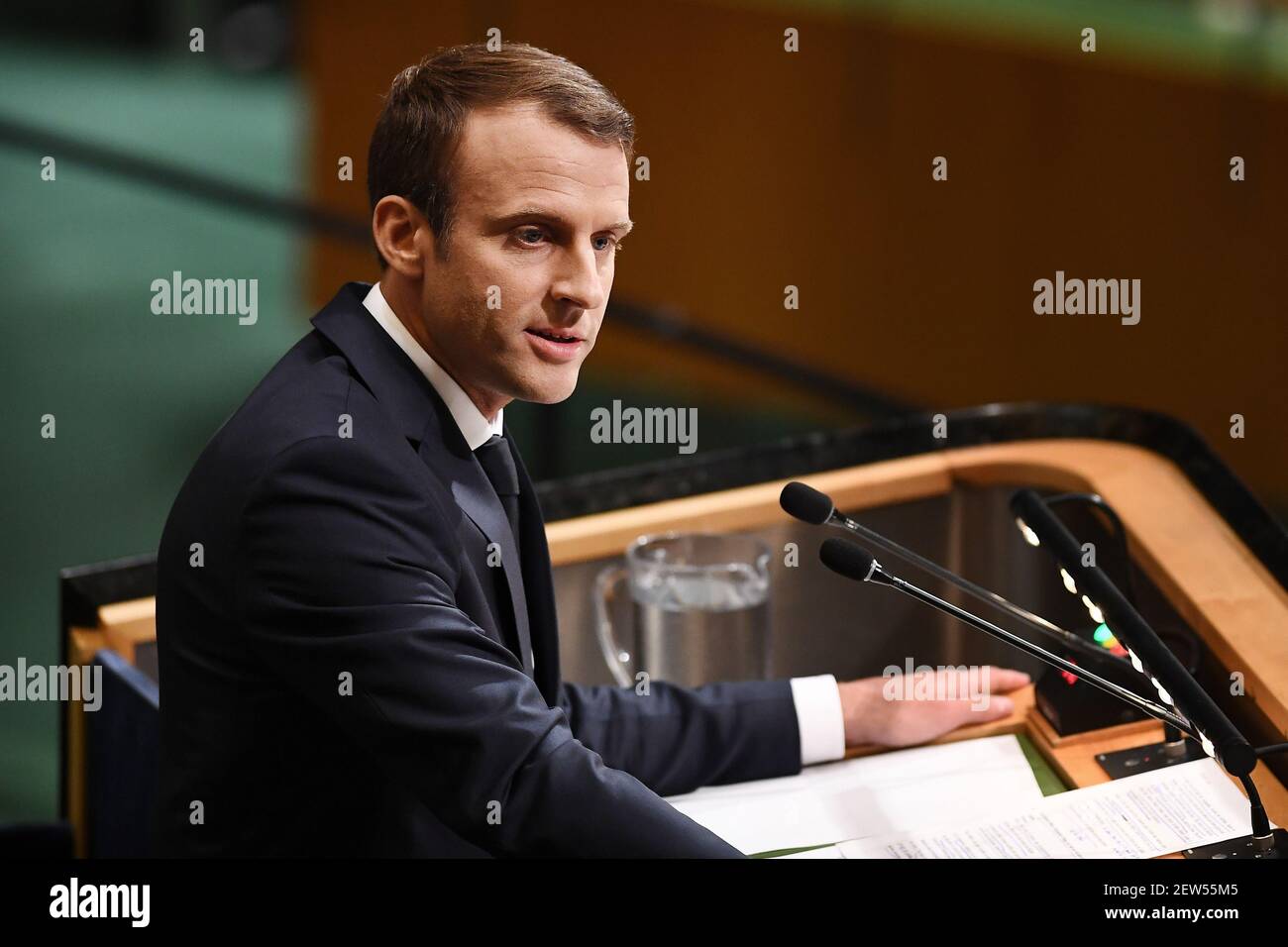 President Emmanuel Macron of France addresses the 72nd session of the ...