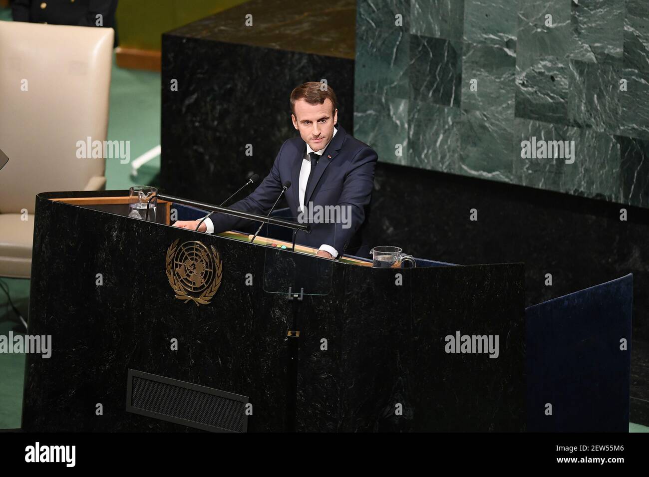 President Emmanuel Macron of France addresses the 72nd session of the ...