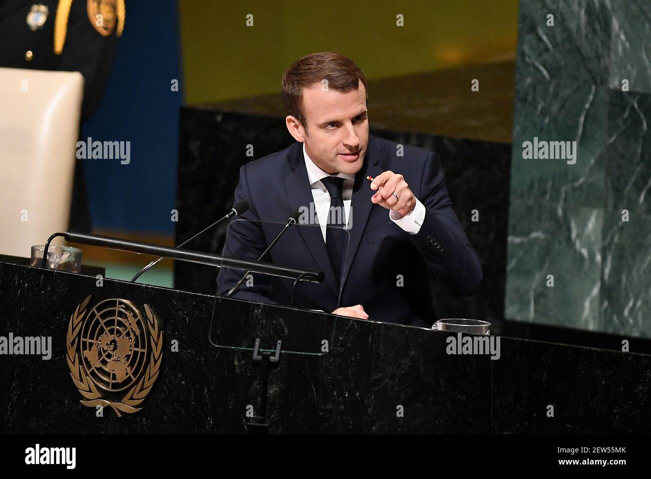 President Emmanuel Macron of France addresses the 72nd session of the ...