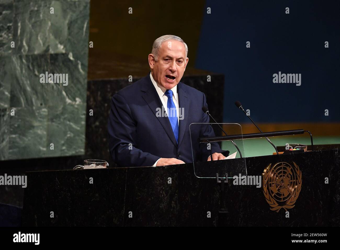 Prime Minister Benjamin Netanyahu of Israel addresses the 72nd session ...