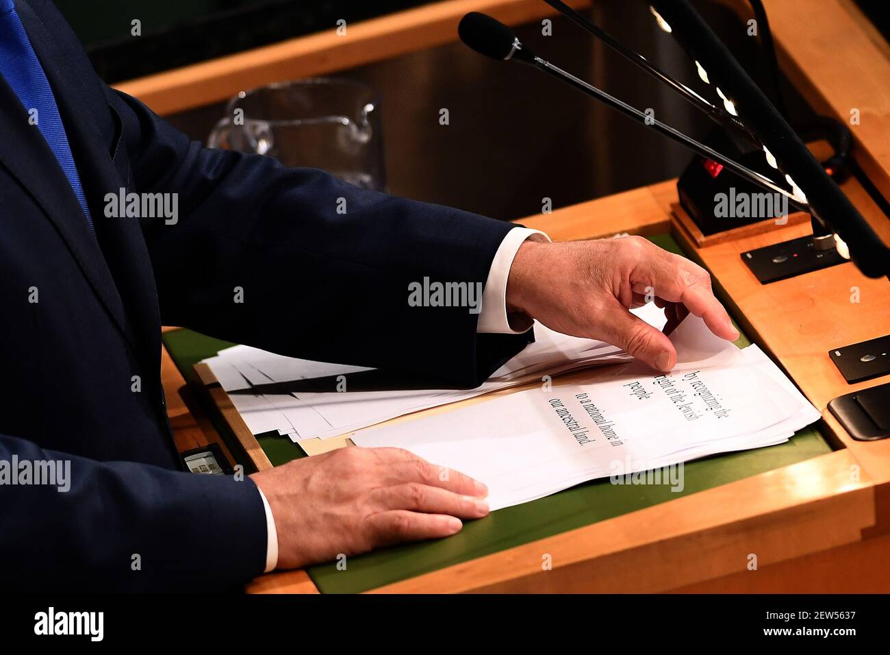 Prime Minister Benjamin Netanyahu of Israel addresses the 72nd session ...