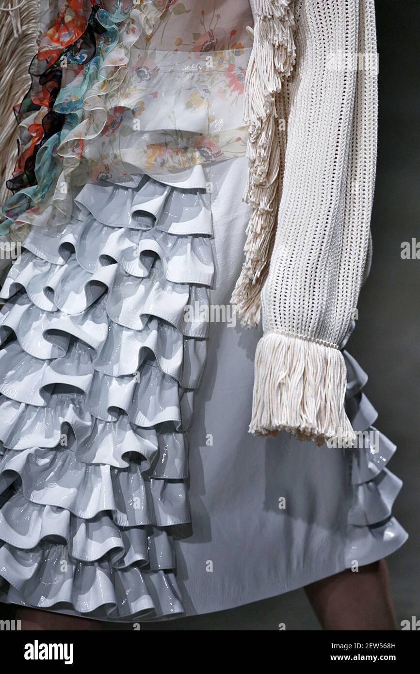 Model Ugne Kirvelaite walks on the runway during the Christopher Kane ...