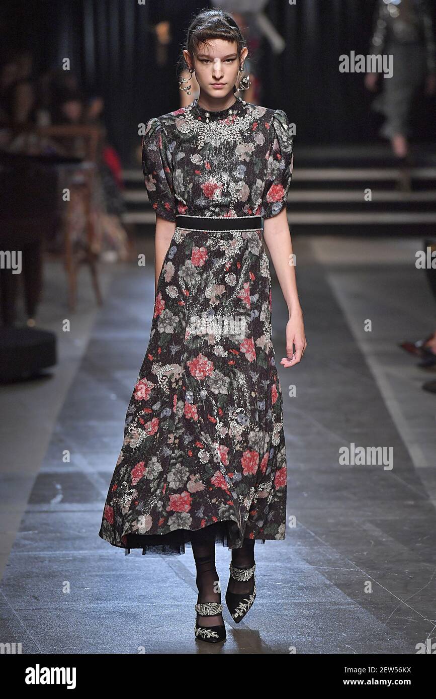 Model Laura Toth walks on the runway during the Erdem Fashion Show ...
