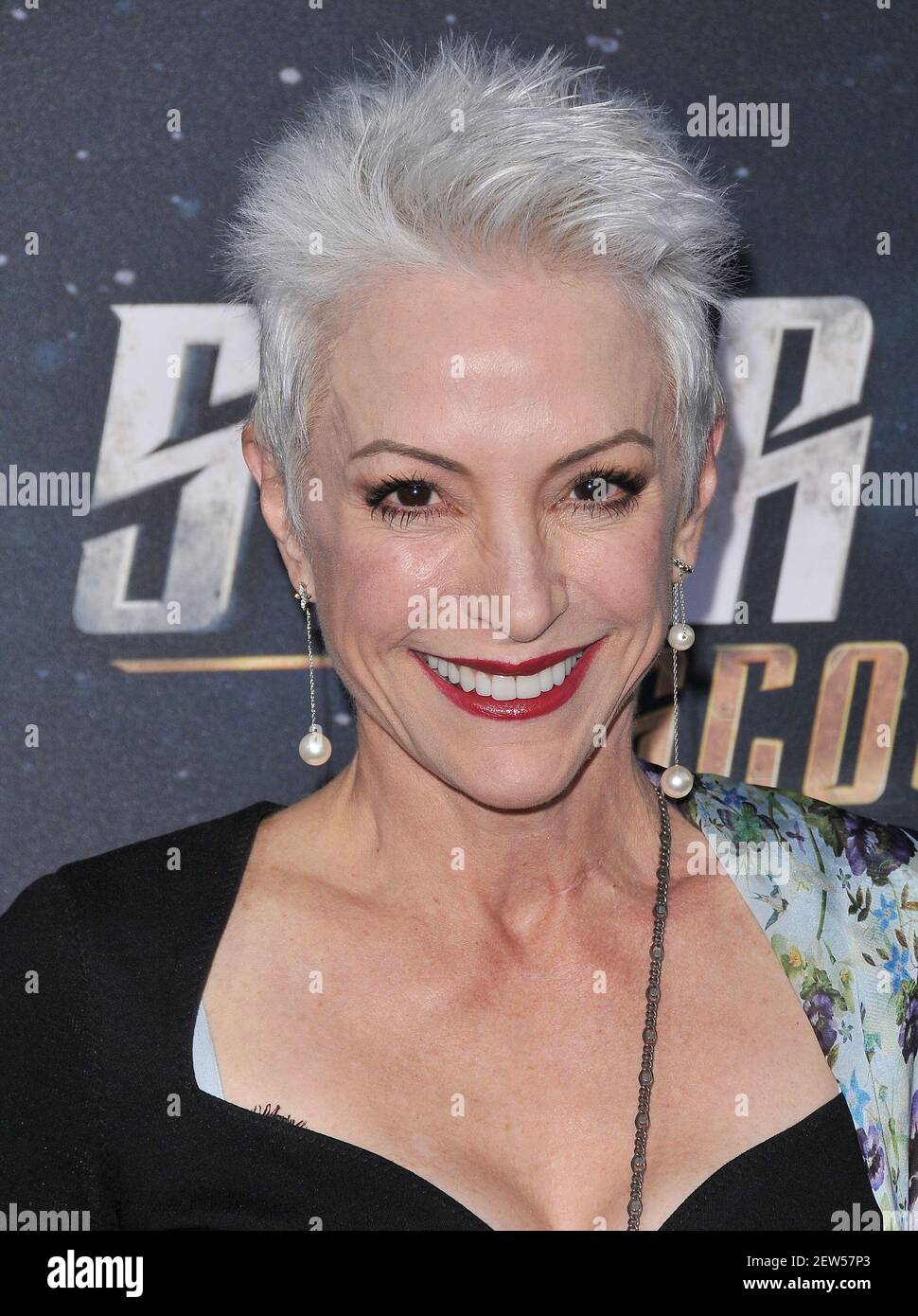 Nana Visitor arrives at the "Star Trek: Discovery" Premiere held at the ...