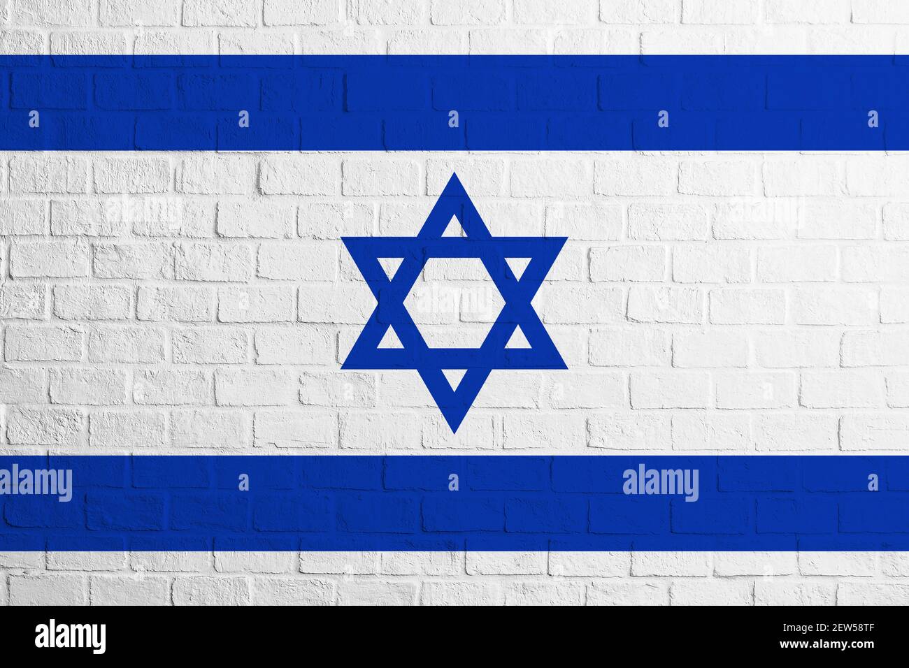 Flag of Israel Brick wall texture of the flag of Israel Stock Photo - Alamy