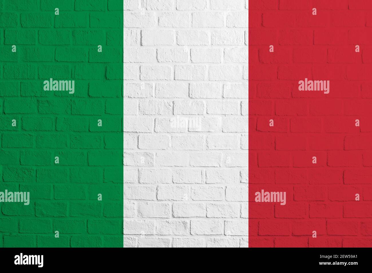 Flag of Italy Brick wall texture of the flag of Italy Stock Photo - Alamy