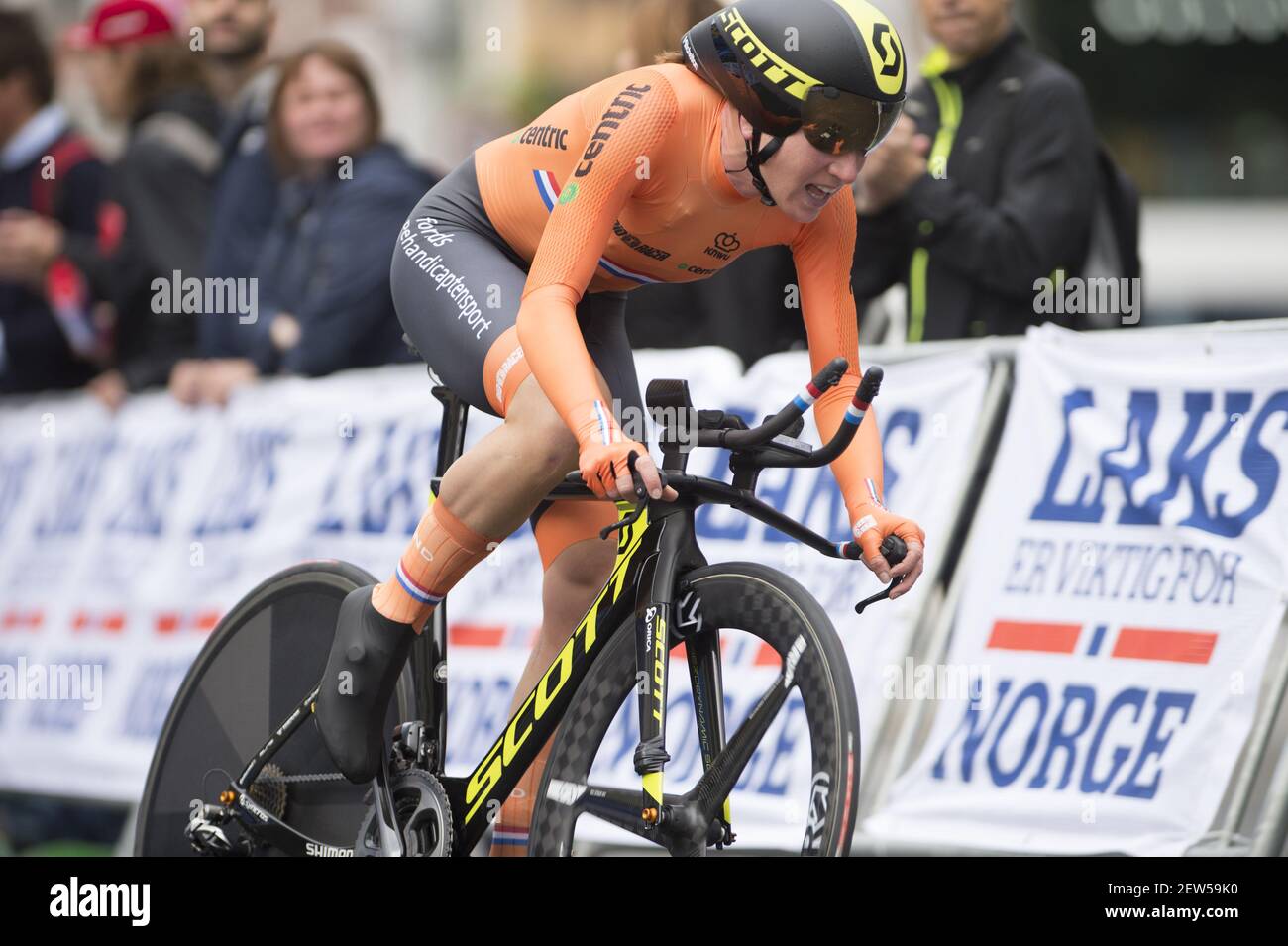 Annemiek Van Vleuten, Netherlands, winner of the Women's time trial ...
