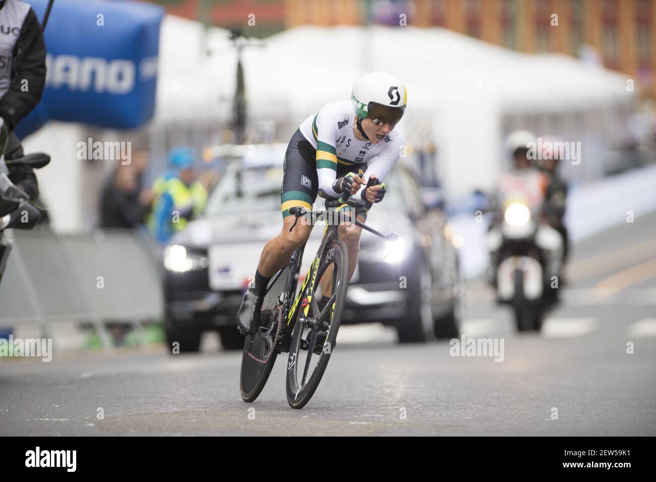 Katrin Garfoot of Australia, third in the Women's time trial, Bergen ...