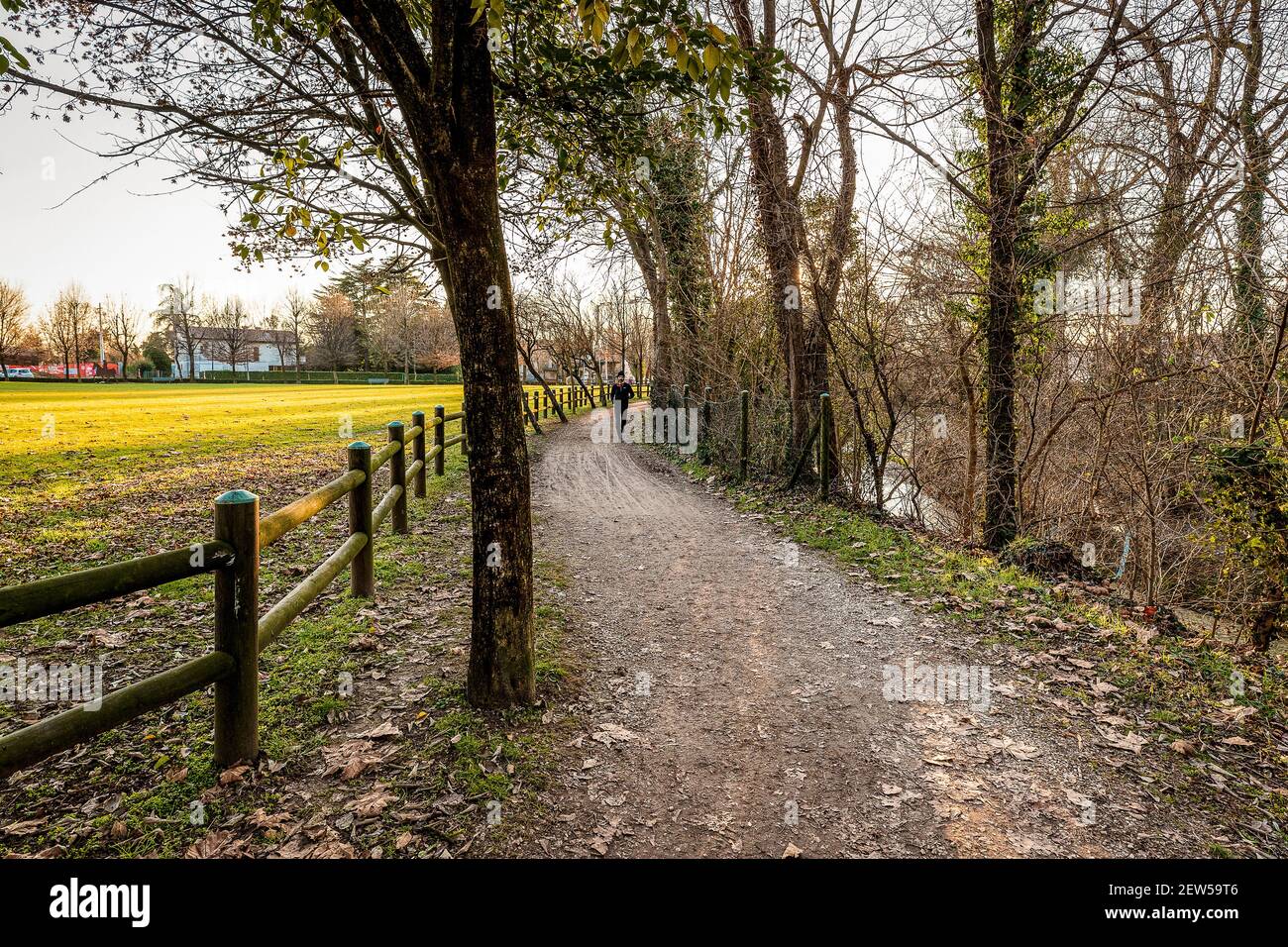 Italy Veneto - Ezzelini path / Castello di Godego Stock Photo - Alamy