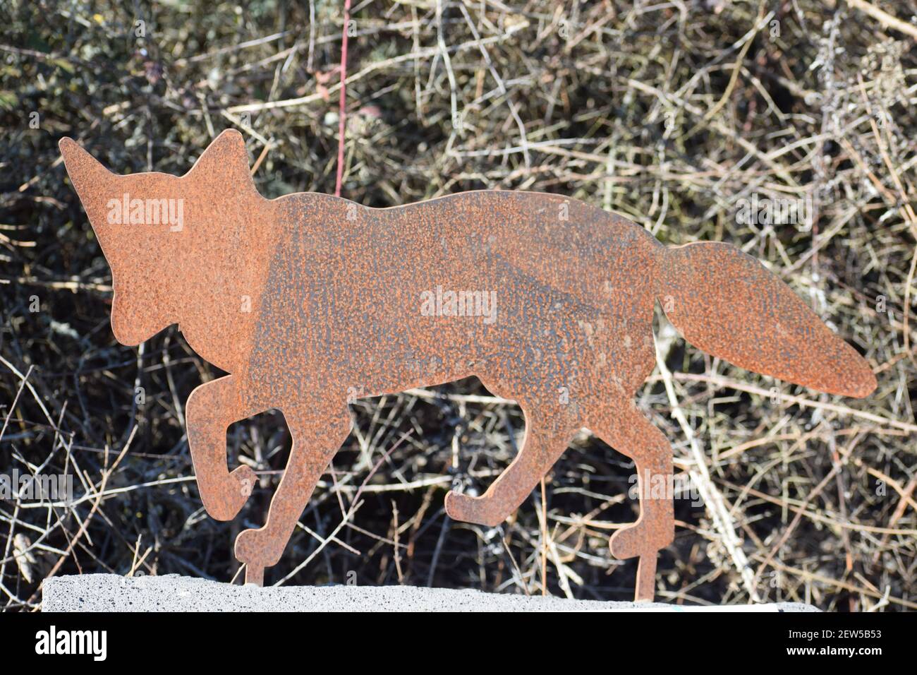 rusty fox sign Stock Photo - Alamy