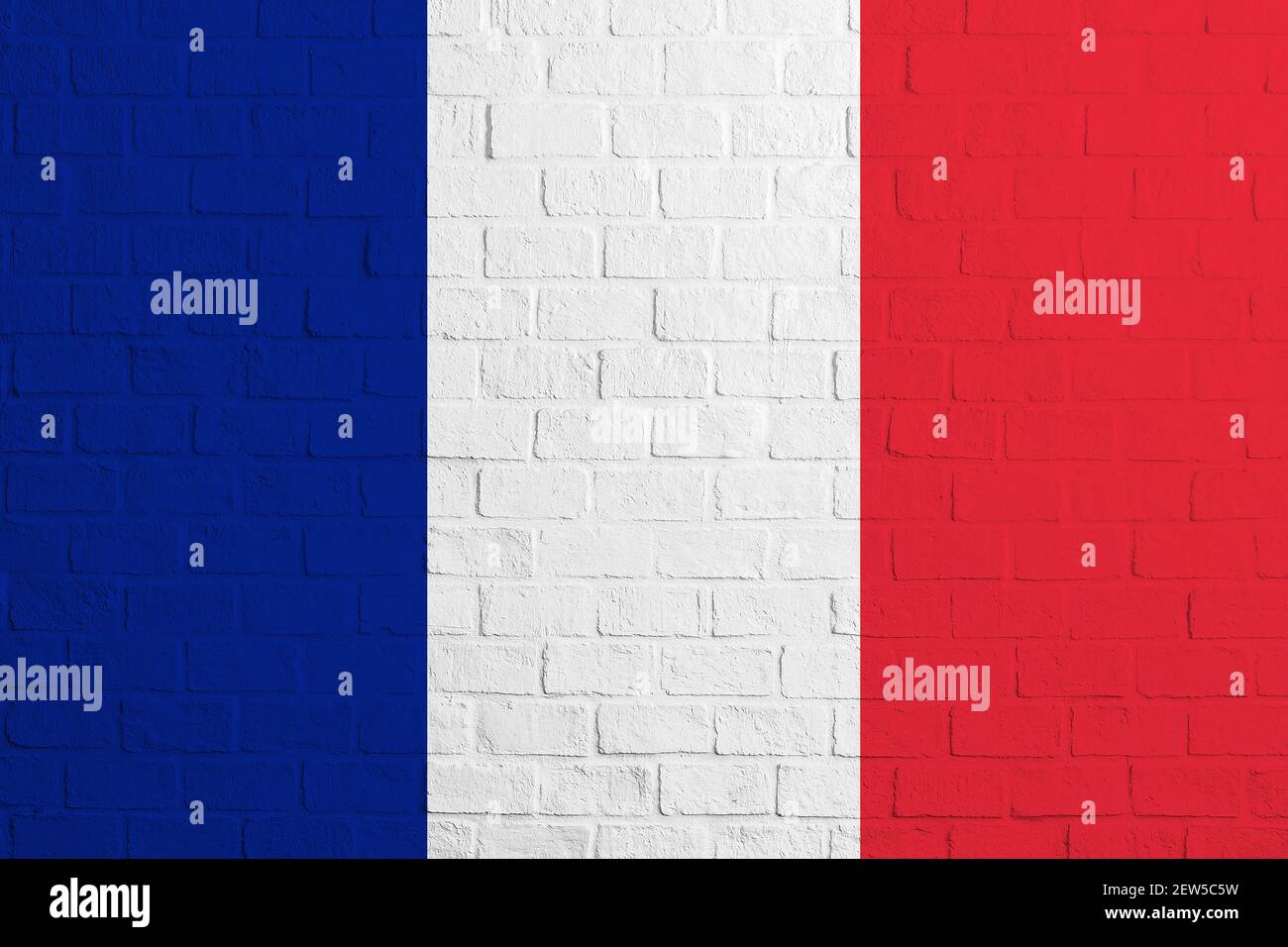 Flag of France. Brick wall texture of the flag of France Stock Photo ...