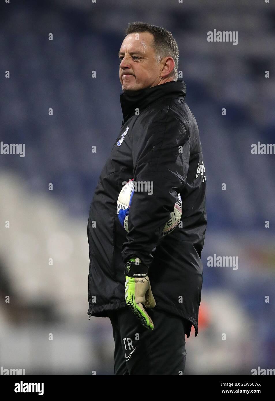 Birmingham City goalkeeping coach Tony Roberts before the Sky Bet ...