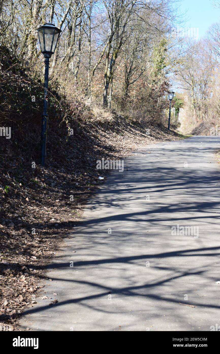steep way up to a castle Stock Photo - Alamy