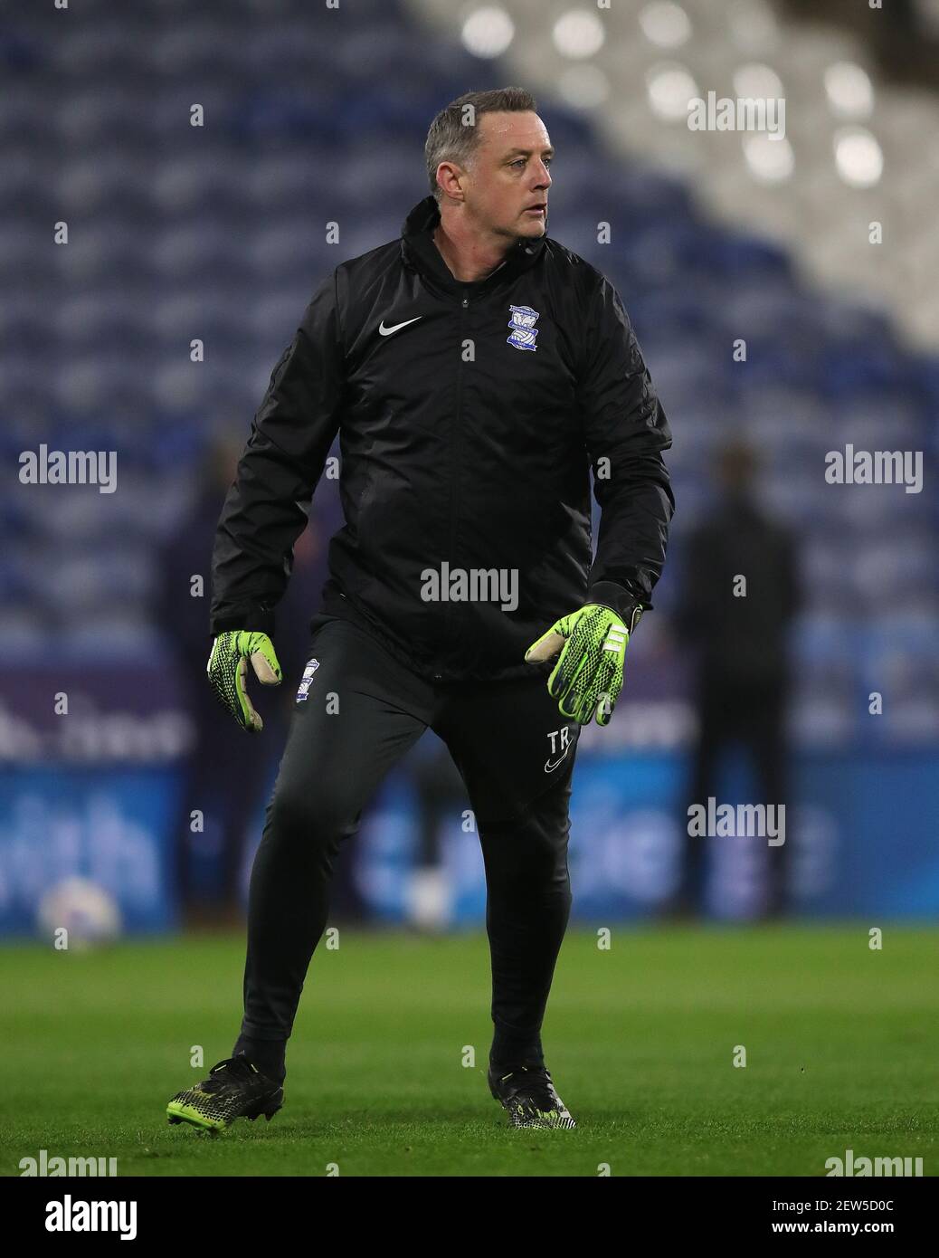 Birmingham City goalkeeping coach Tony Roberts before the Sky Bet ...