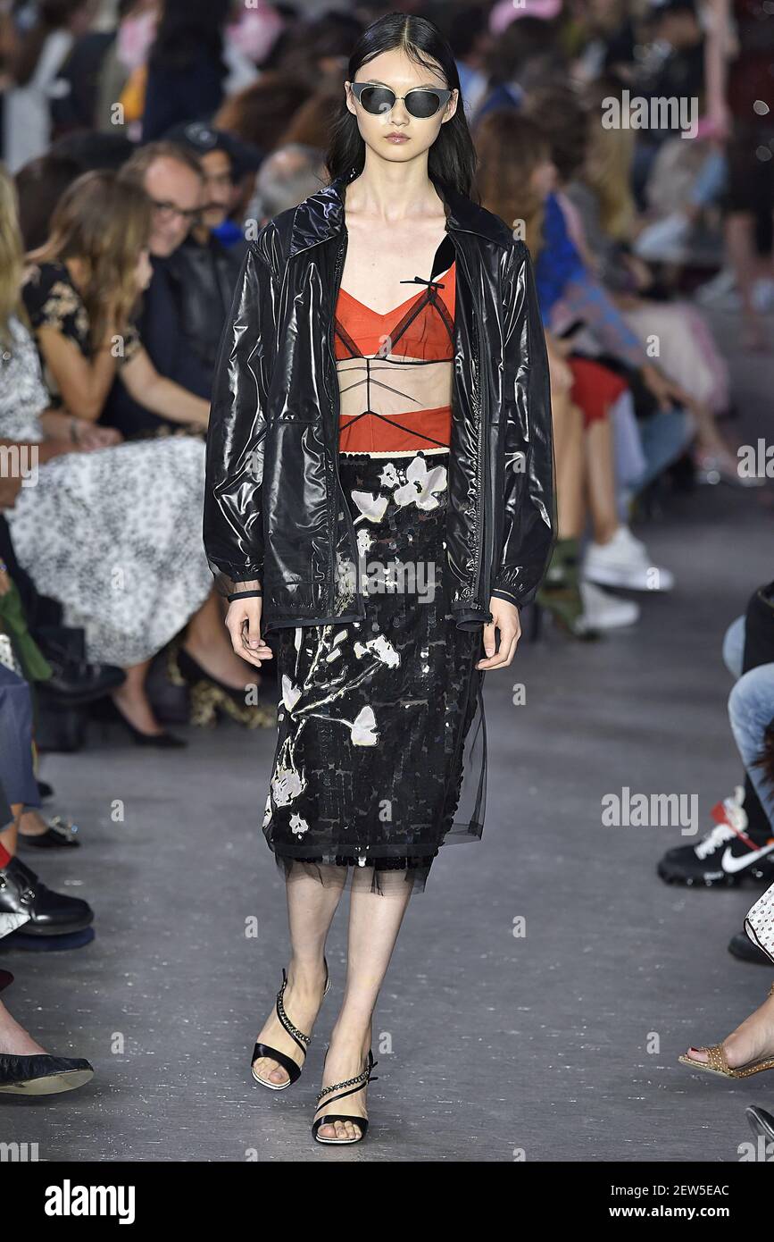 Model He Cong walks on the runway during the No.21 Fashion Show during ...