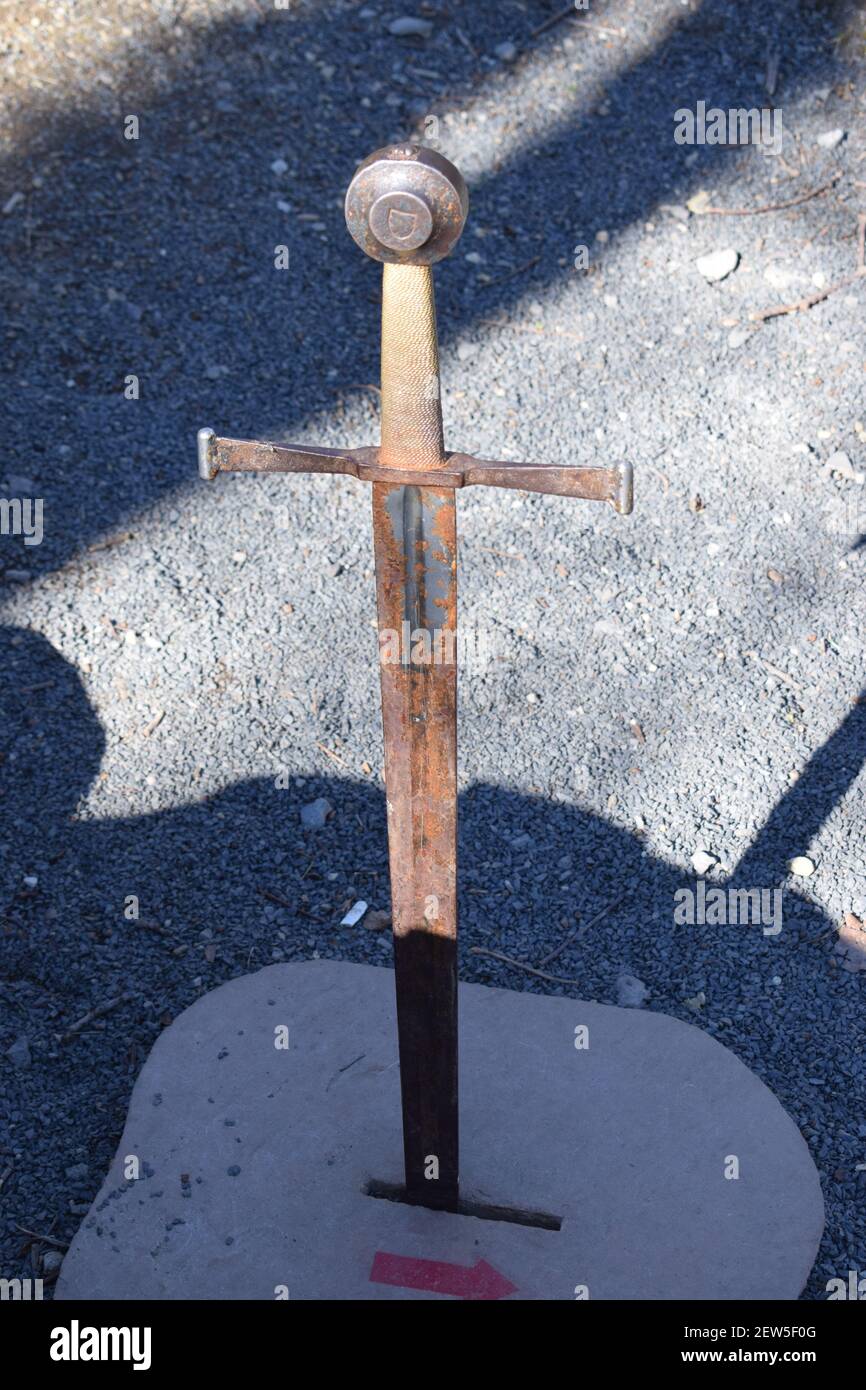 sword in the stone Stock Photo - Alamy