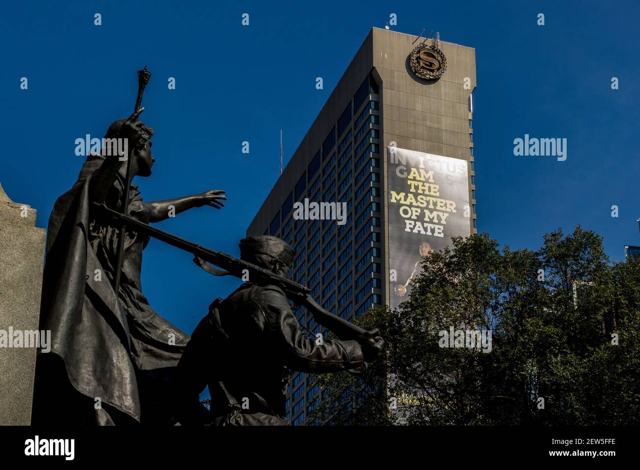 Invictus Games banner displayed on the side of the Sheraton Hotel as it ...