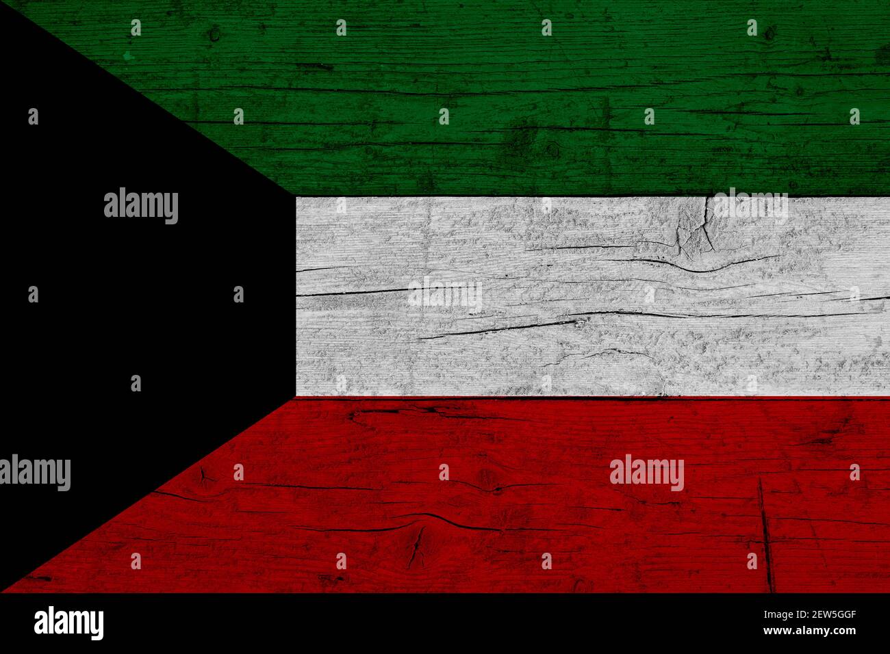 Flag of Kuwait Wooden texture of the flag of Kuwait Stock Photo - Alamy