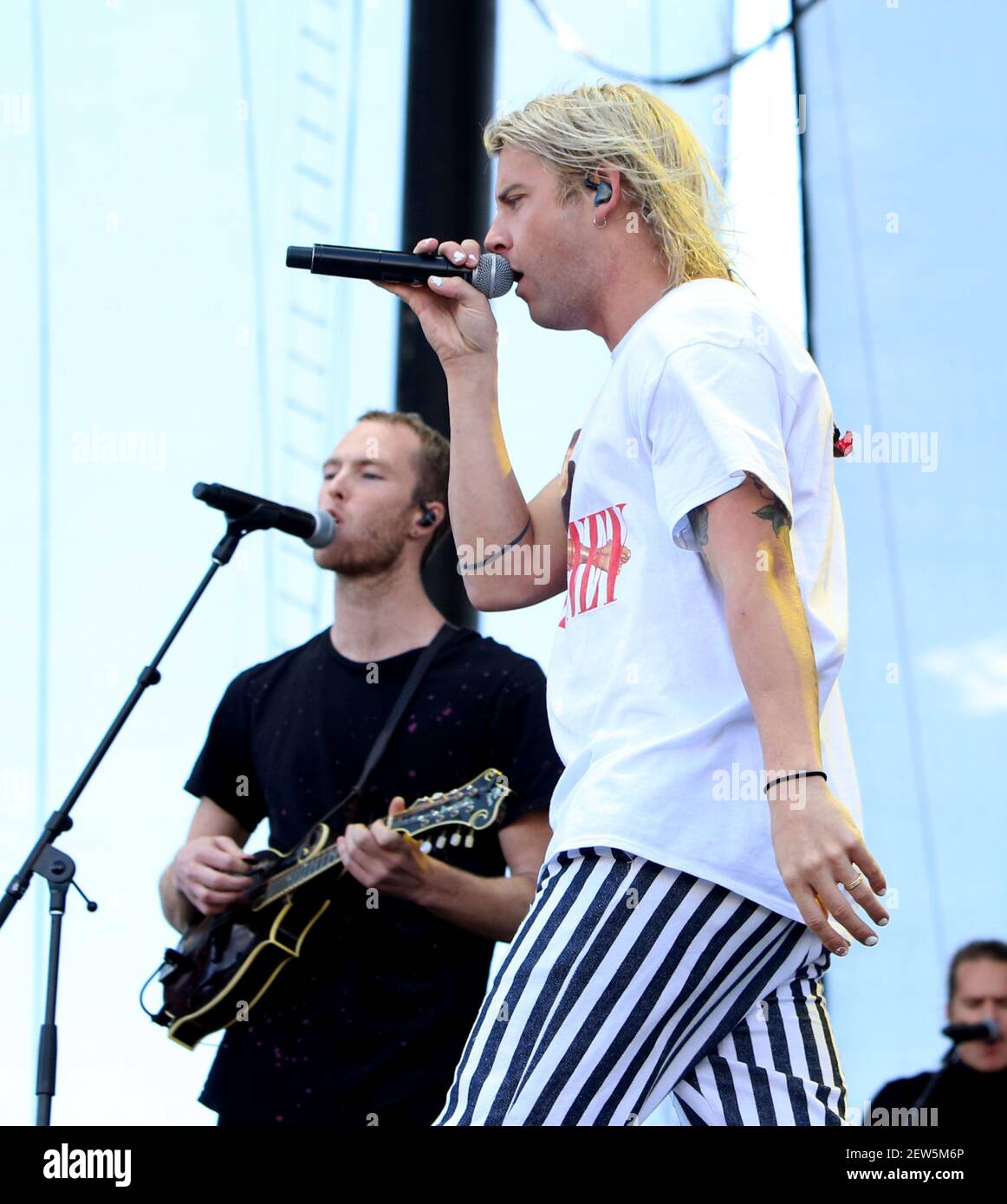 Judah Akers lead singer of Judah and the Lion performs during the 2017 ...